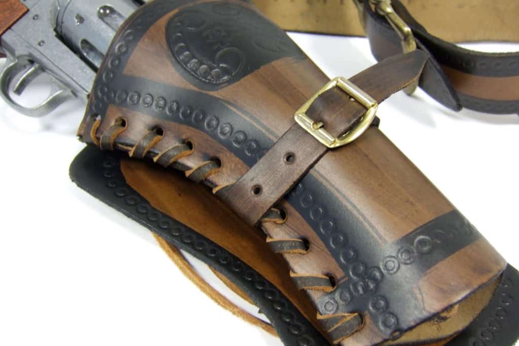 Brown weapon belt for two revolvers incl. 24 bullets - Irongate Armory