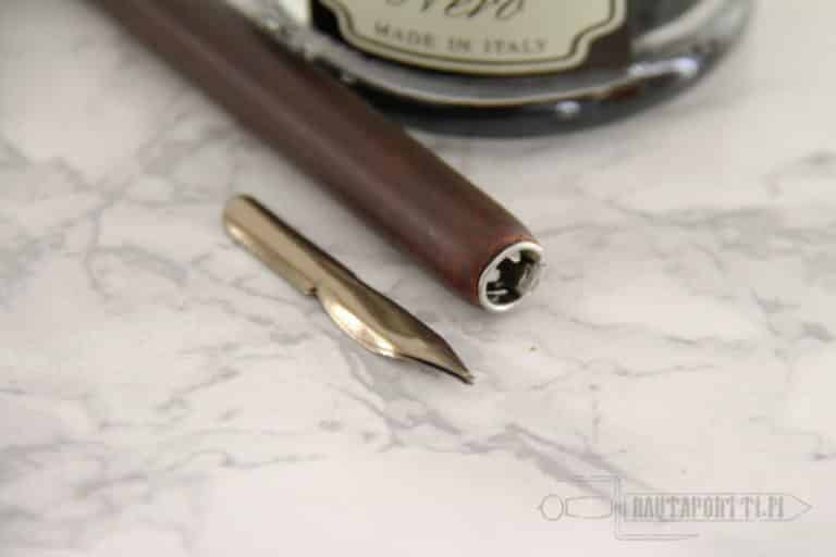 Wooden Calligraphy Pen with Large Ink and Five Nibs - Irongate Armory