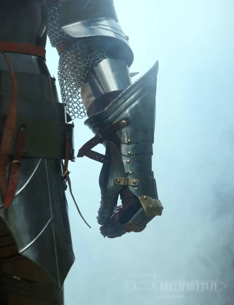 German Style Gauntlets with Brass Accents - Irongate Armory