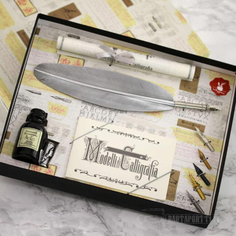 Gold/Silver Calligraphy Set with Ink and 5 Nibs - Irongate Armory