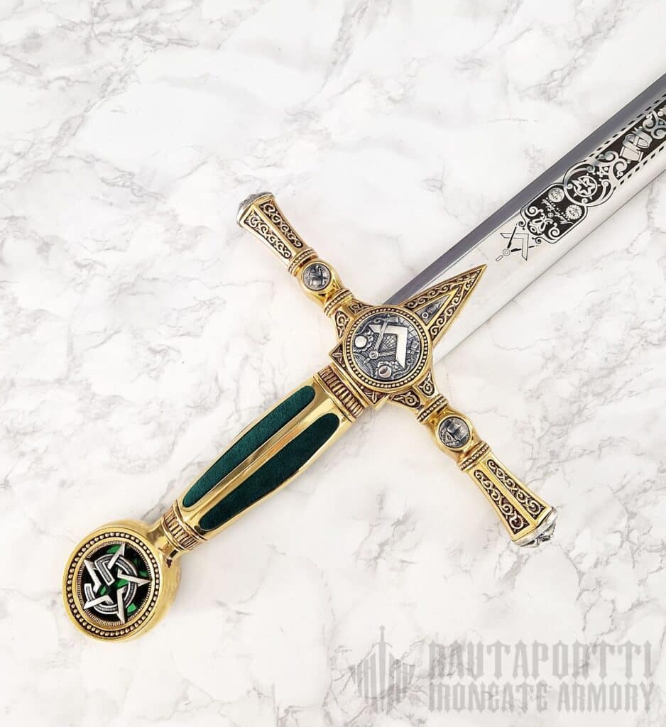 Masonic Sword with etched blade - Irongate Armory
