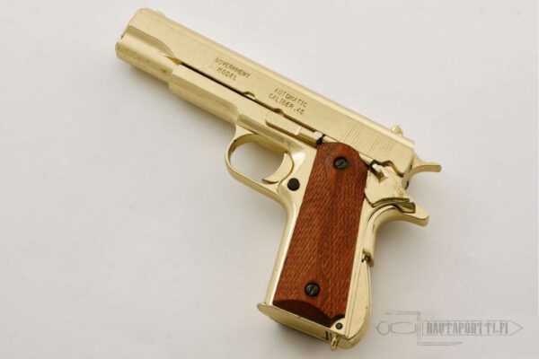 Golden Colt M1911A1 with Wooden Handle, USA 1911 - Irongate Armory