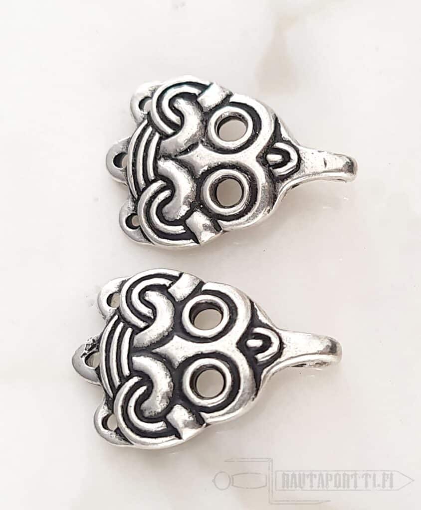 Viking Leg Wrap Hooks "Birka Mask" - Irongate Armory