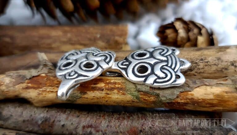 Viking Leg Wrap Hooks "Birka Mask" - Irongate Armory