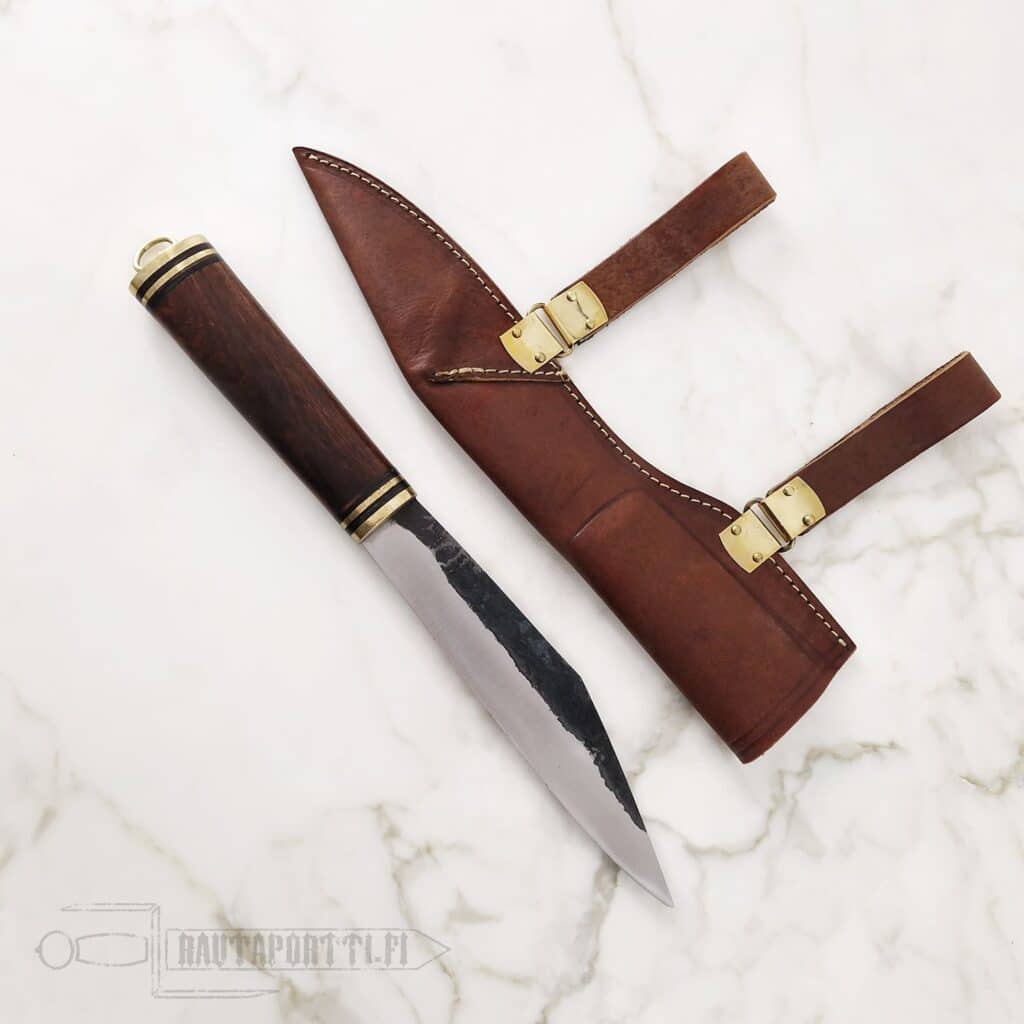 Hand Forged Viking Seax with Horizontal Sheath - Irongate Armory