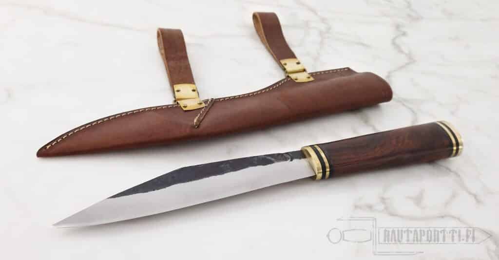 Hand Forged Viking Seax with Horizontal Sheath - Irongate Armory