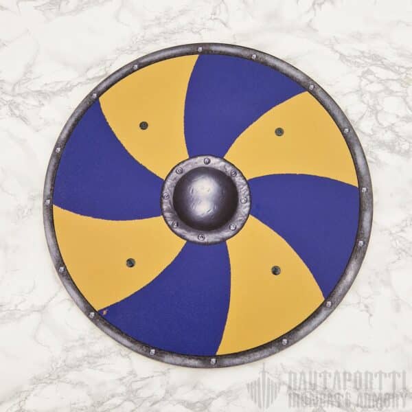 Blue and Yellow Viking Shield for Kids - Irongate Armory