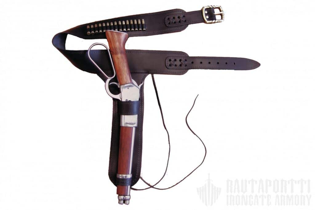 Leather cartridge belt for Mare's Leg rifle - Irongate Armory