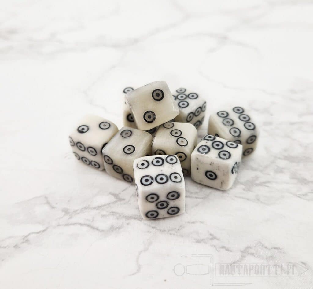 Historical White Bone Dice -2pcs - Irongate Armory